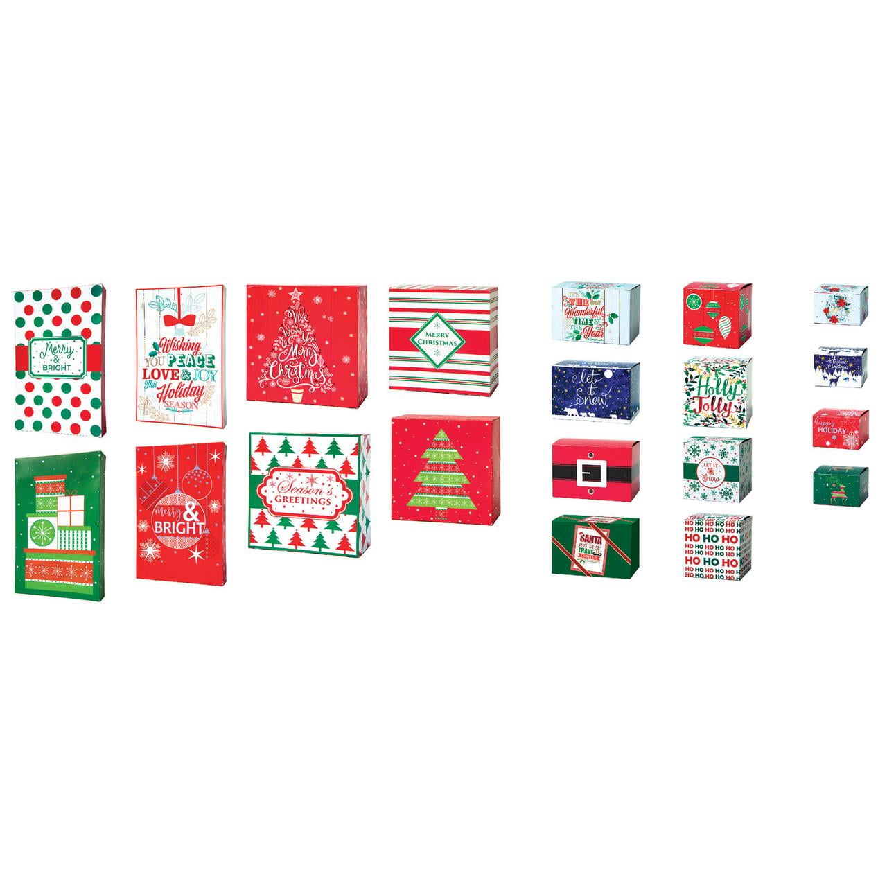 Lindy Bowman Pack of 20 Assorted Christmas Holiday Gift Boxes, Festive ...