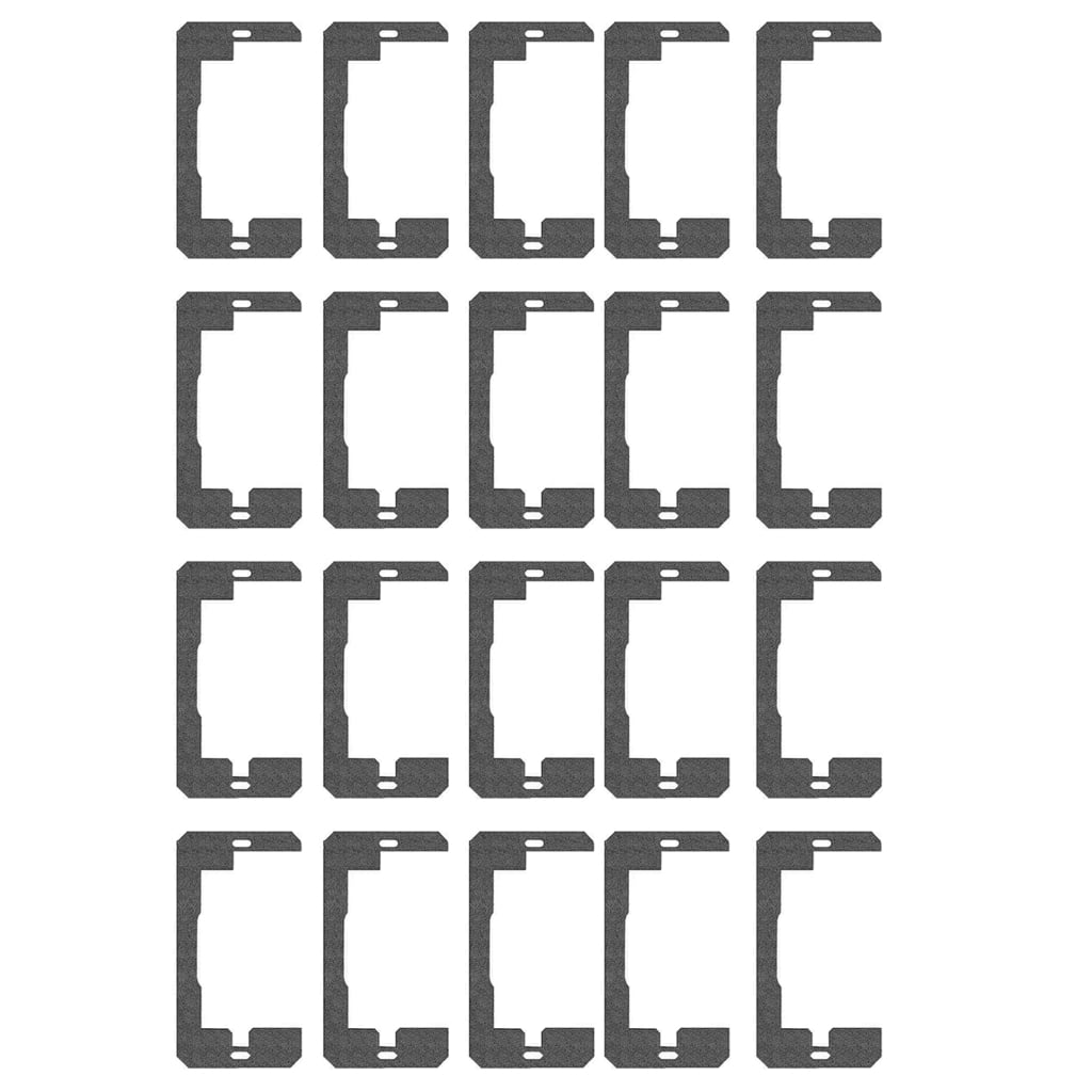 Pack of 20 Black Wall Outlet Spacers Flush Fit Electrical Box Leveling ...