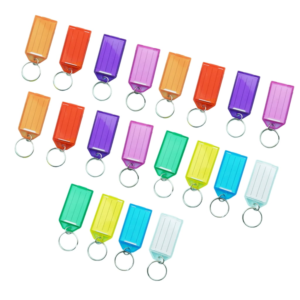 Pack of 20 Colorful Key for Easy Identification PVC Key Label Plastic ...