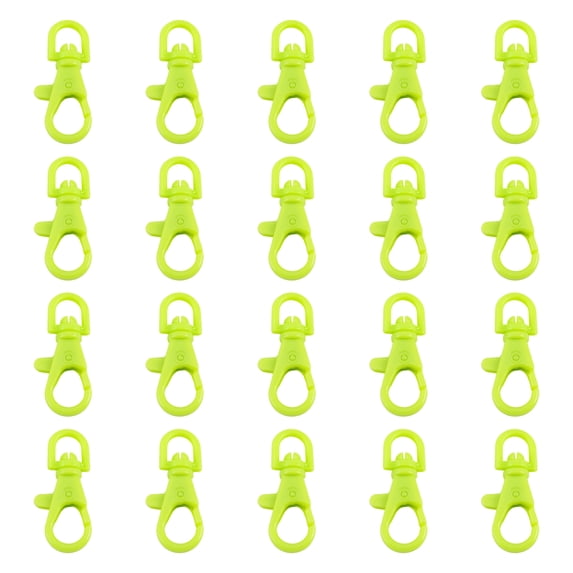 Pack of 20 Colorful Plastic Lobster Clasps Keychain Accessories Plastic ...