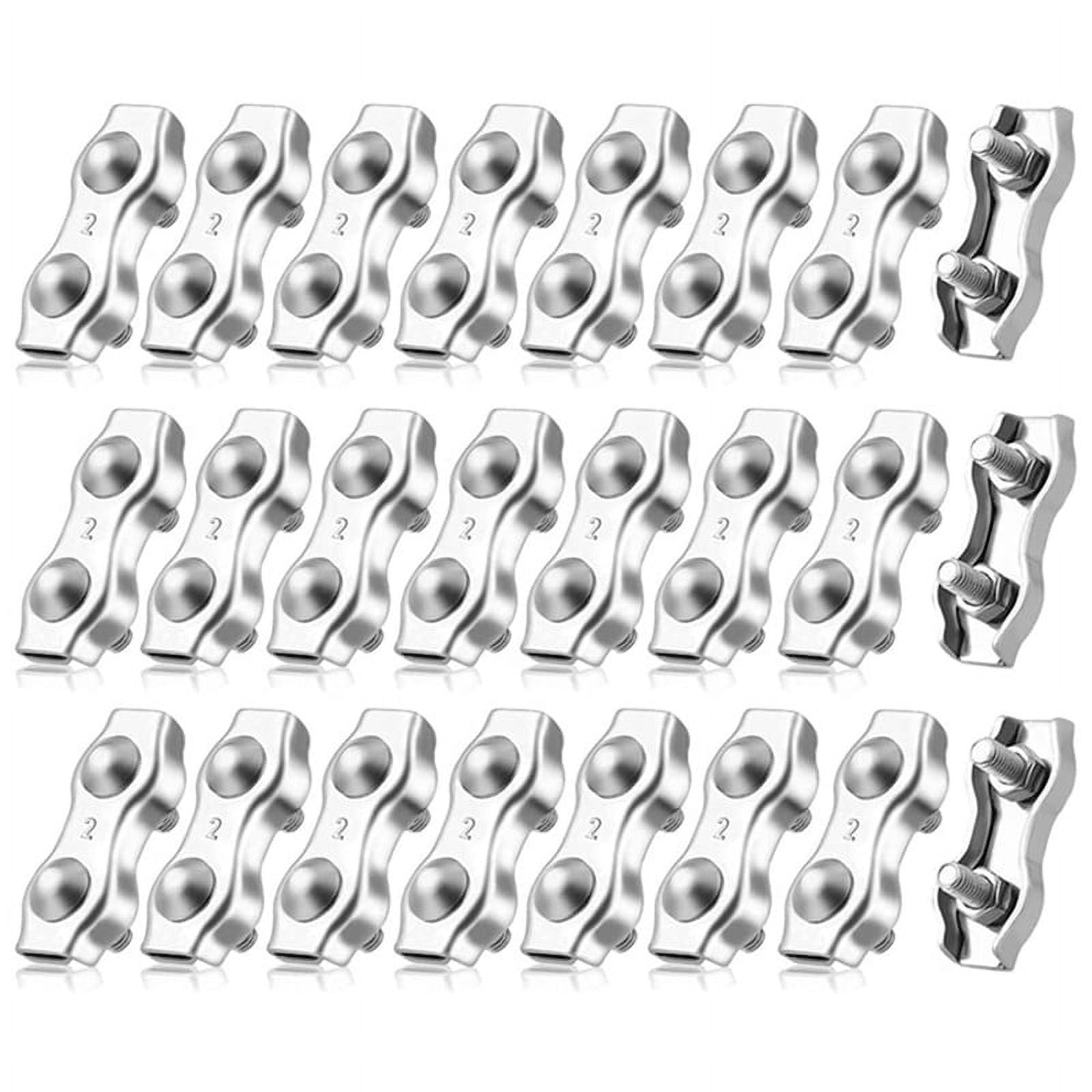 Pack of 20 Duplex Clamp M2 Rope Clamp Wire Rope Clamp Wire Rope Clamp ...