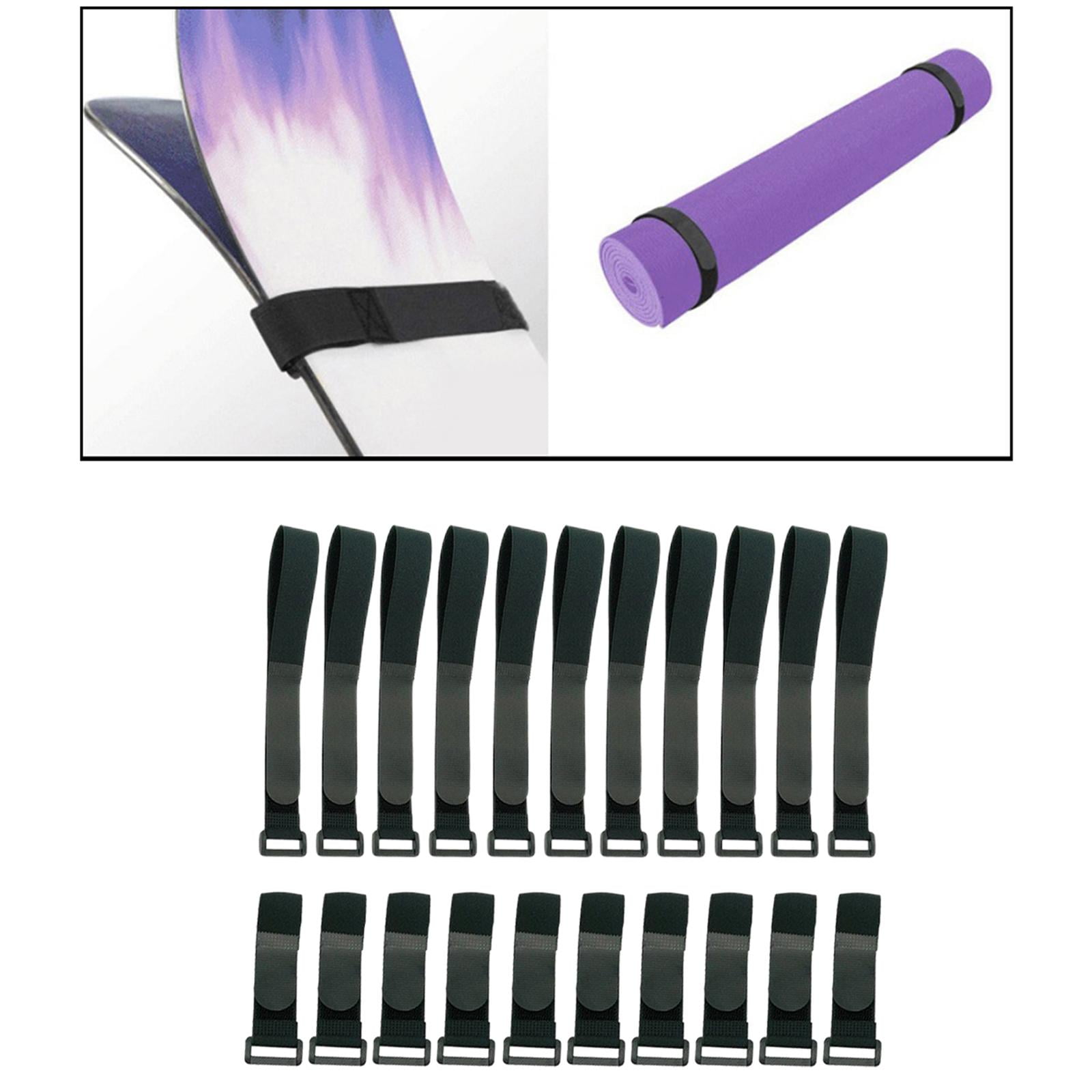 Pack of 20 Durable Strong Straps Hook & Loop Reusable Secure Cable ...