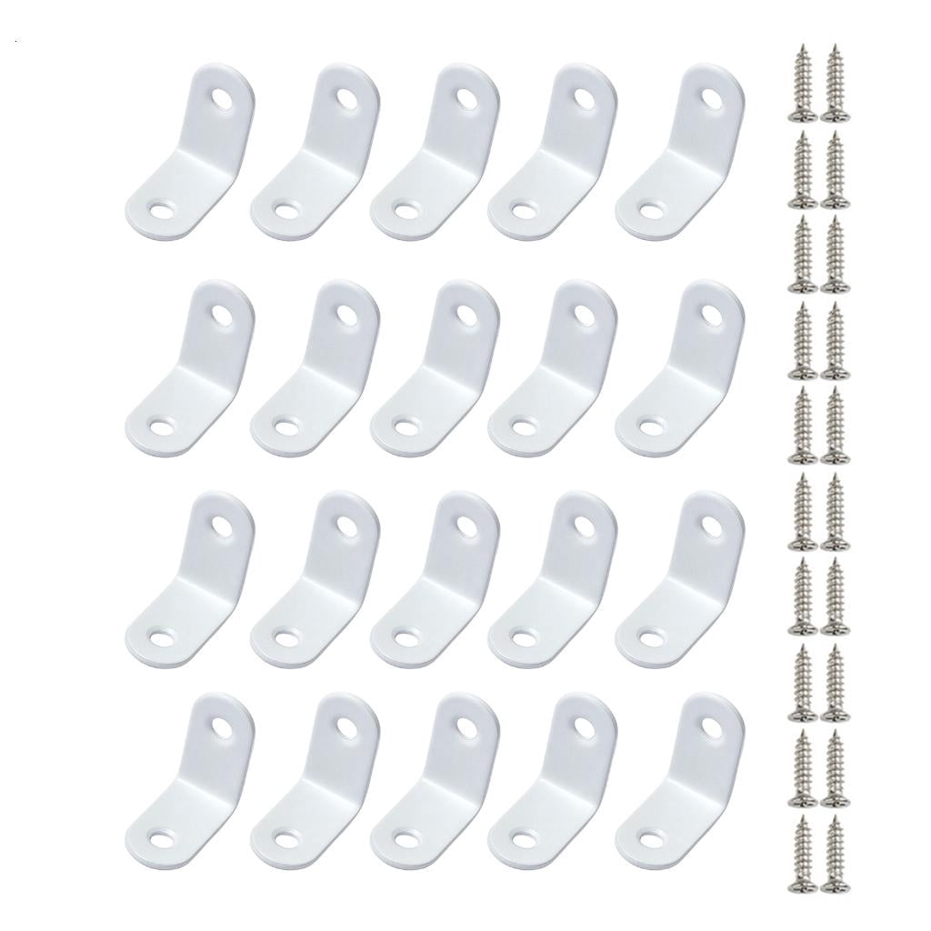 Pack of 20 Metal Corner Supports Steel Support Small Metal Supports ...