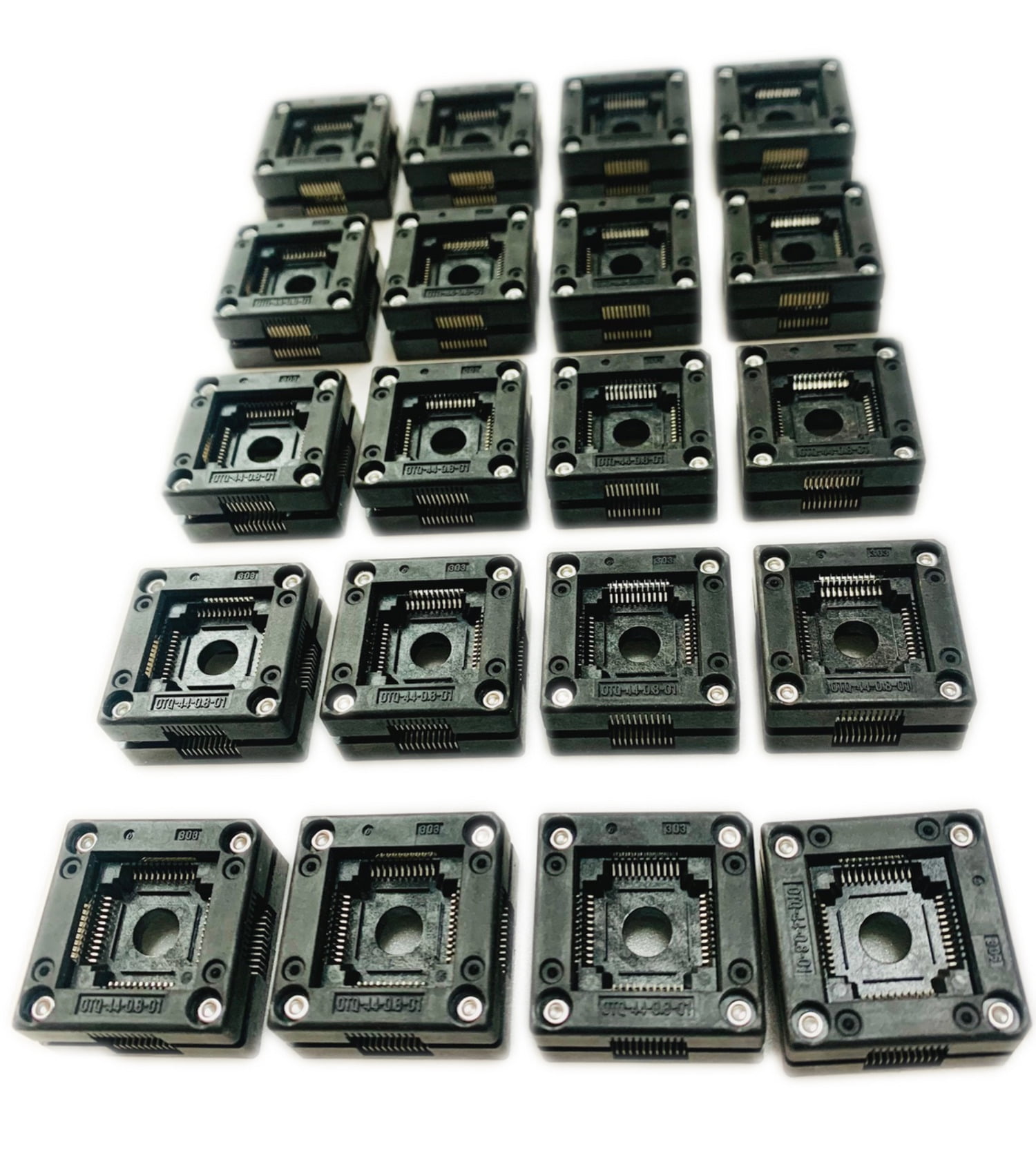 Pack of 20 OTQ-44-0.8-01 Top socket for PQFP 44 way Open , for use in ...
