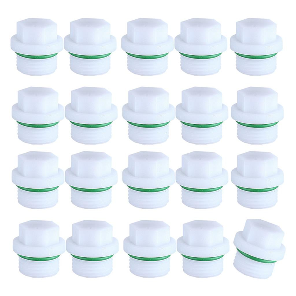Pack of 20 Plastic Threaded Pipe Caps 4 Inch Size Secure Water Pipe ...