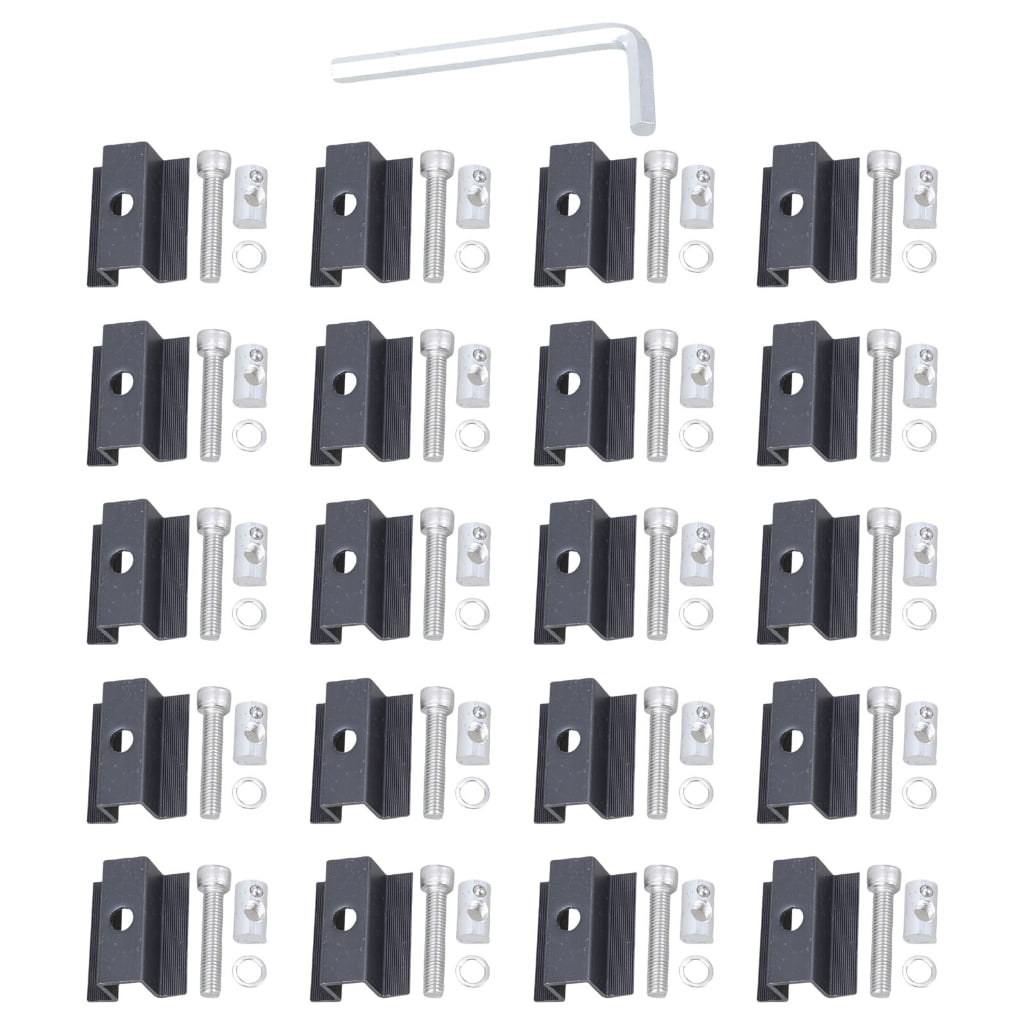 Pack of 20 Solars Panel Mounting Clamps Set Brackets With Screws ...