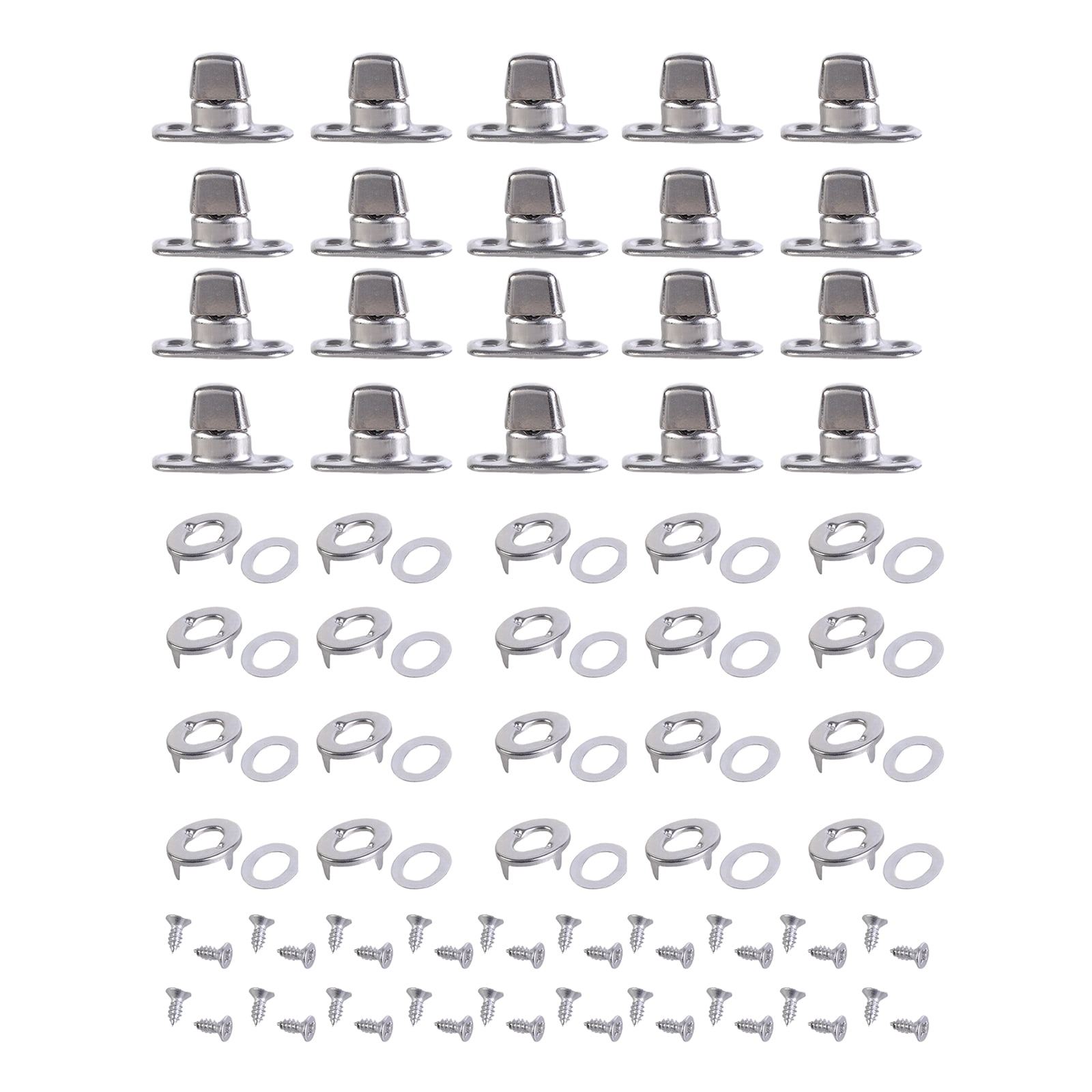 Pack of 20 Sturdy Stainless Steel Materials Twist Lock Fasteners Turn ...