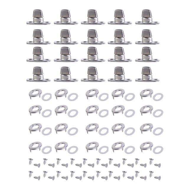 Pack of 20 Sturdy Stainless Steel Materials Twist Lock Fasteners Turn ...