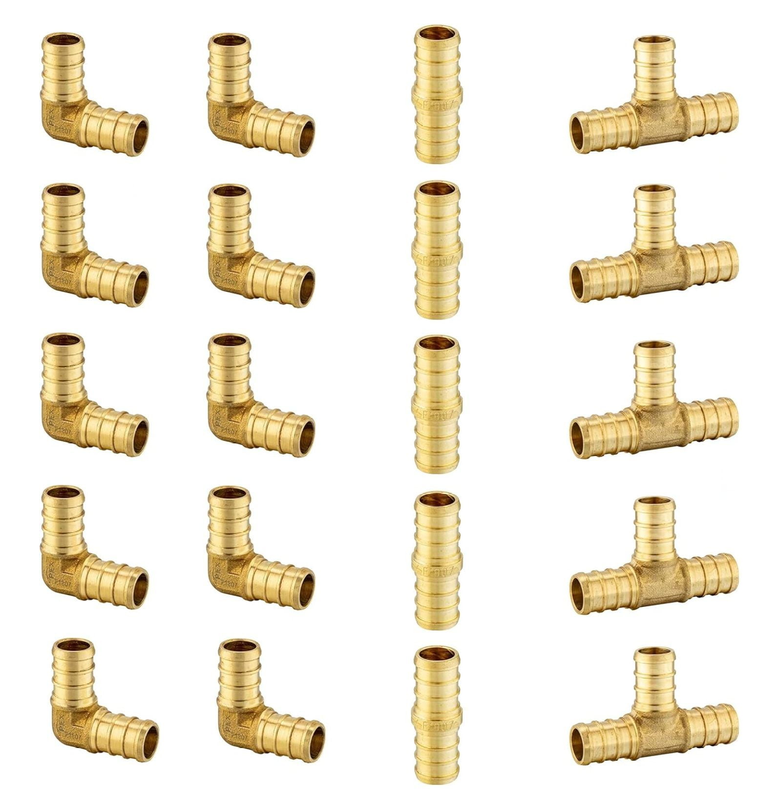 (Pack of 20) Zazesaby 3/4" Barb Crimp Pex fittings Mix: Elbow 10 Pieces ...