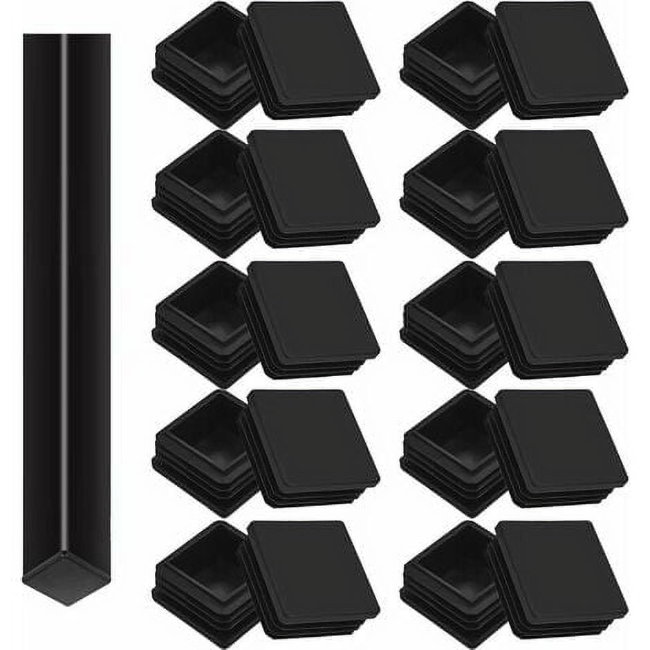 Pack of 20 square tube caps, 40 x 40 mm, slat caps for square tubes ...