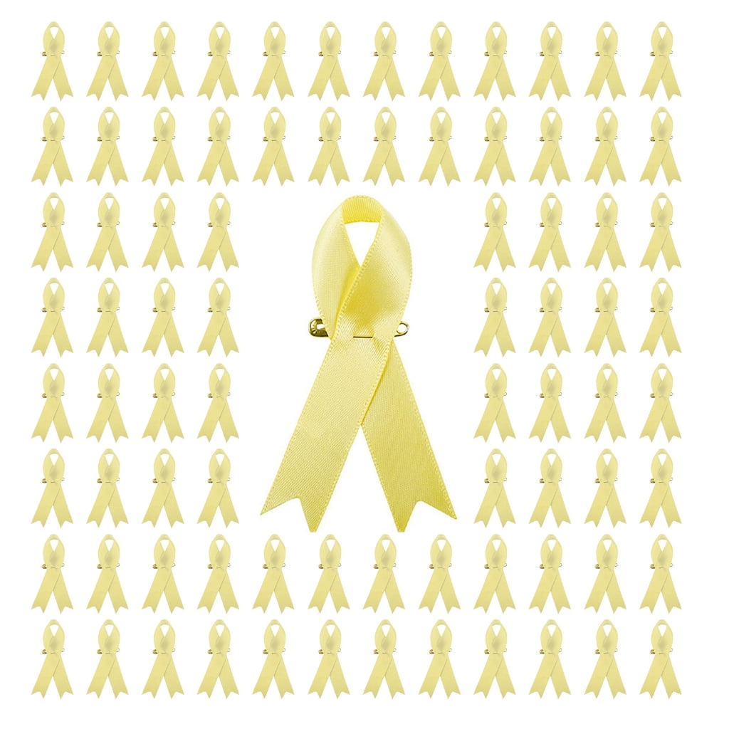 Pack of 200 Charity Brooch Pins Ribbon Pins Bulk Fundraising Lapel Pins ...