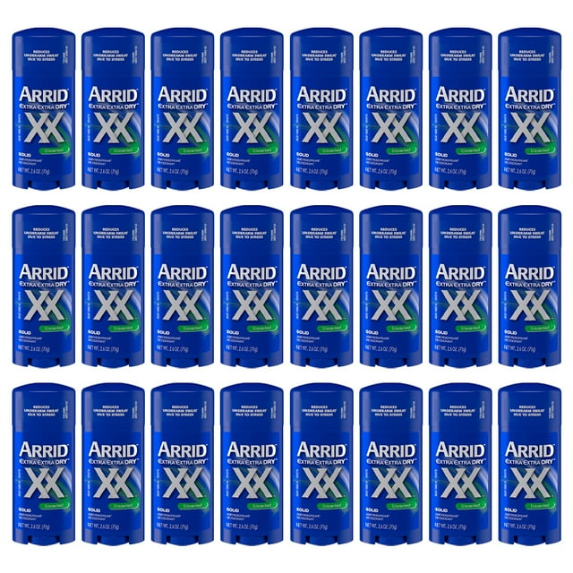 Arrid XX Extra Dry Antiperspirant Deodorant, Unscented, Blue, 2.6 Oz ...