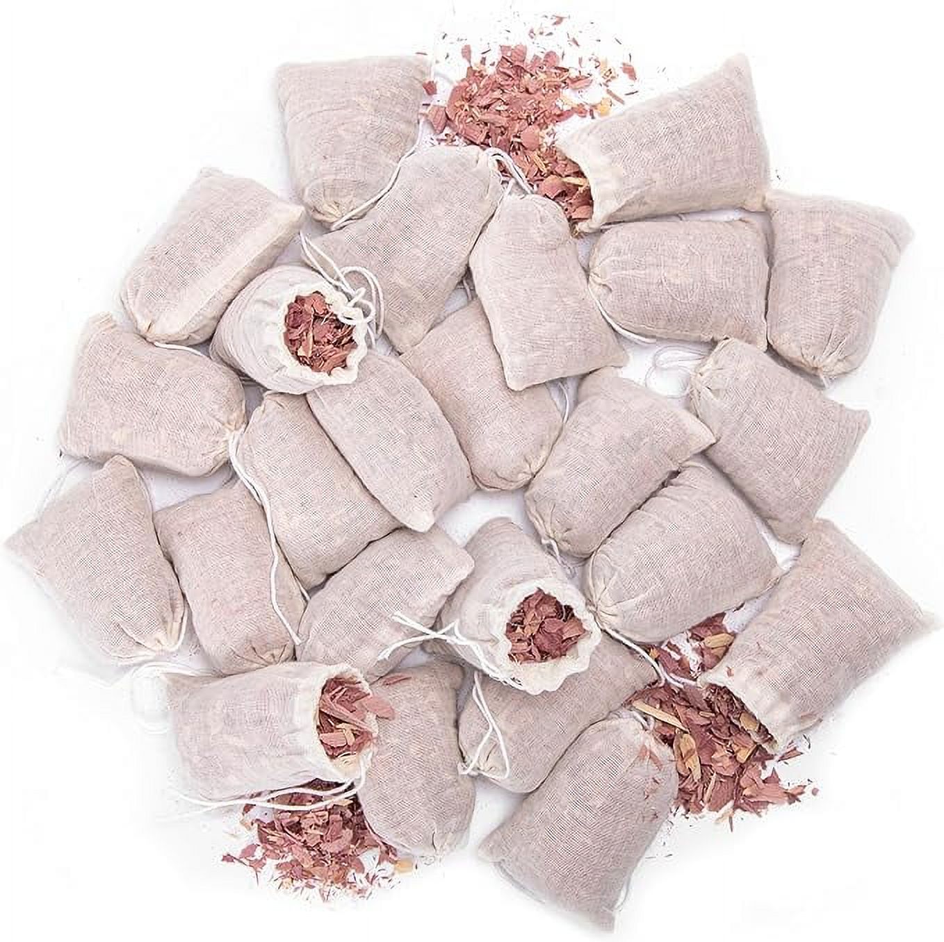 Pack of 24 Cedar Sachets Bag, Red Cedar Chips Sachets for Clothes ...