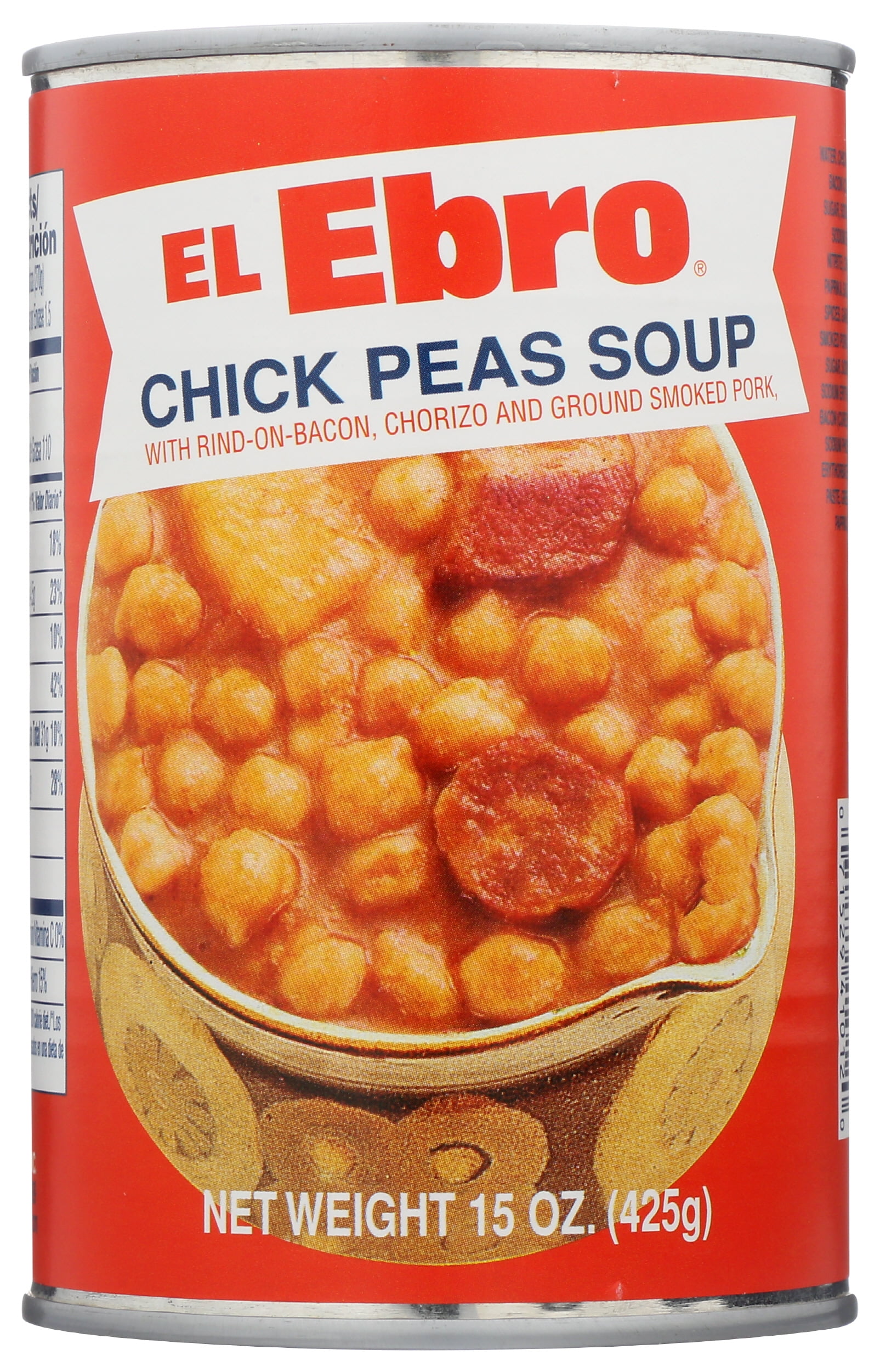 Pack of 24, El Ebro Chickpeas Soup, 15 oz - Walmart.com