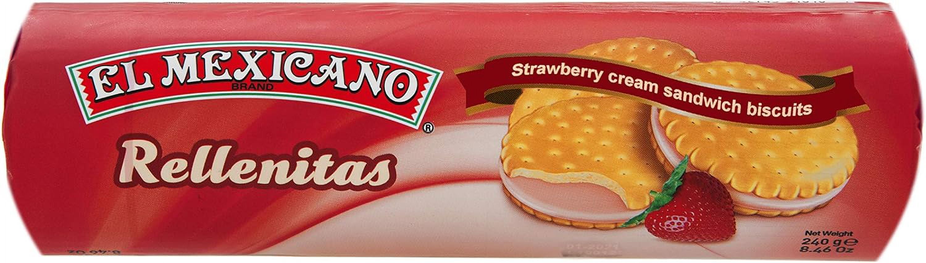(Pack of 24), El Mexicano Cookie Rellenitas de Fresa, 8.46 oz - Walmart.com