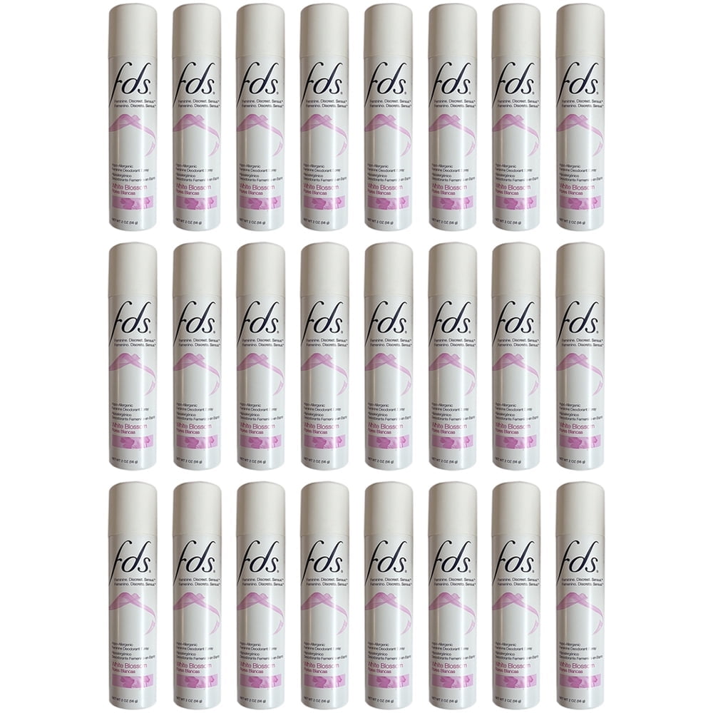 Pack of (24) FDS Feminine Deodorant Spray, White Blossom, 2 oz ...