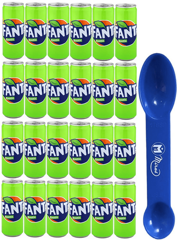 (Pack of 24) Fanta Exotic 330ml Cans (2in1) Miras Trademark Measuring ...