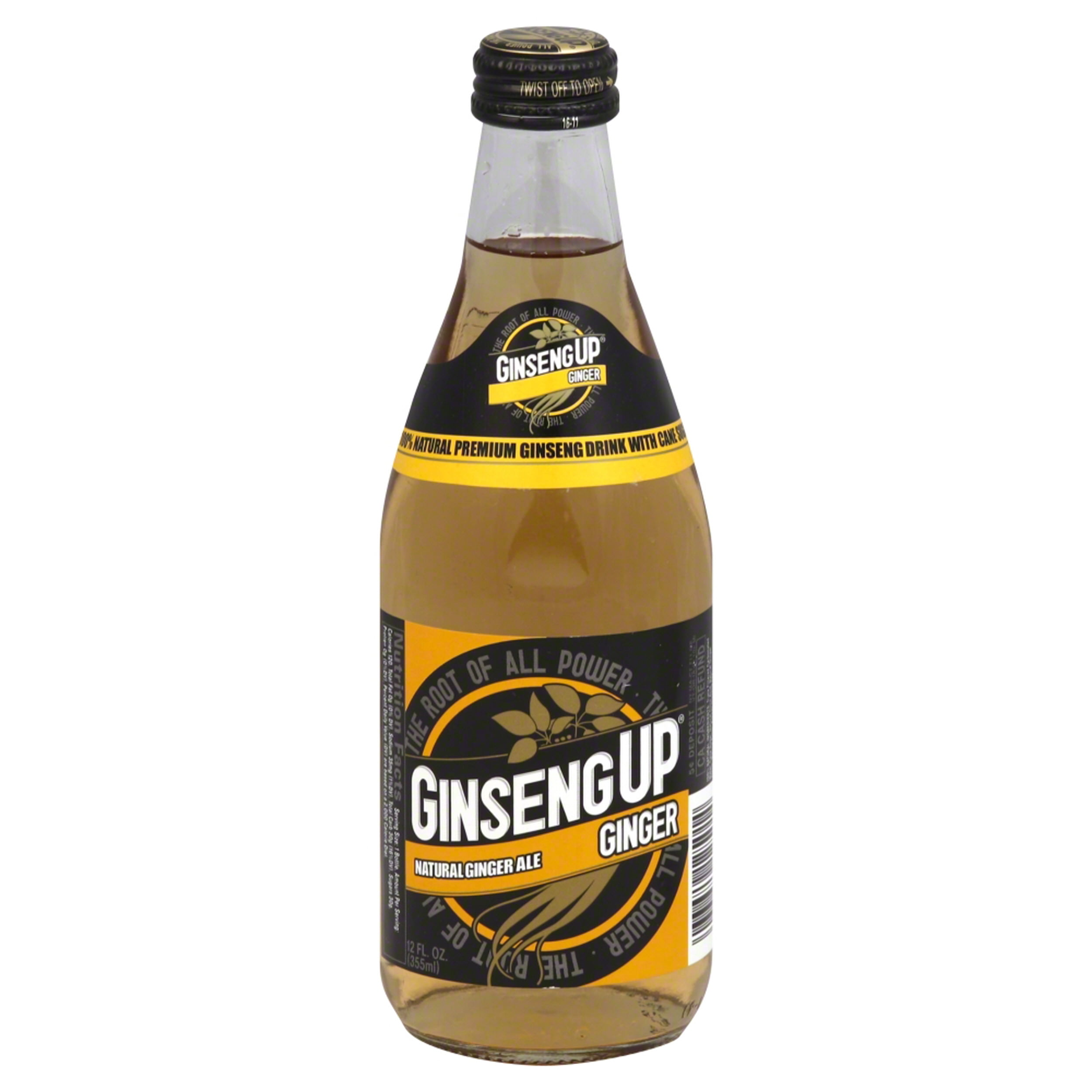 Pack of 24, Ginseng Up Ginger Ale, 12 fl oz - Walmart.com