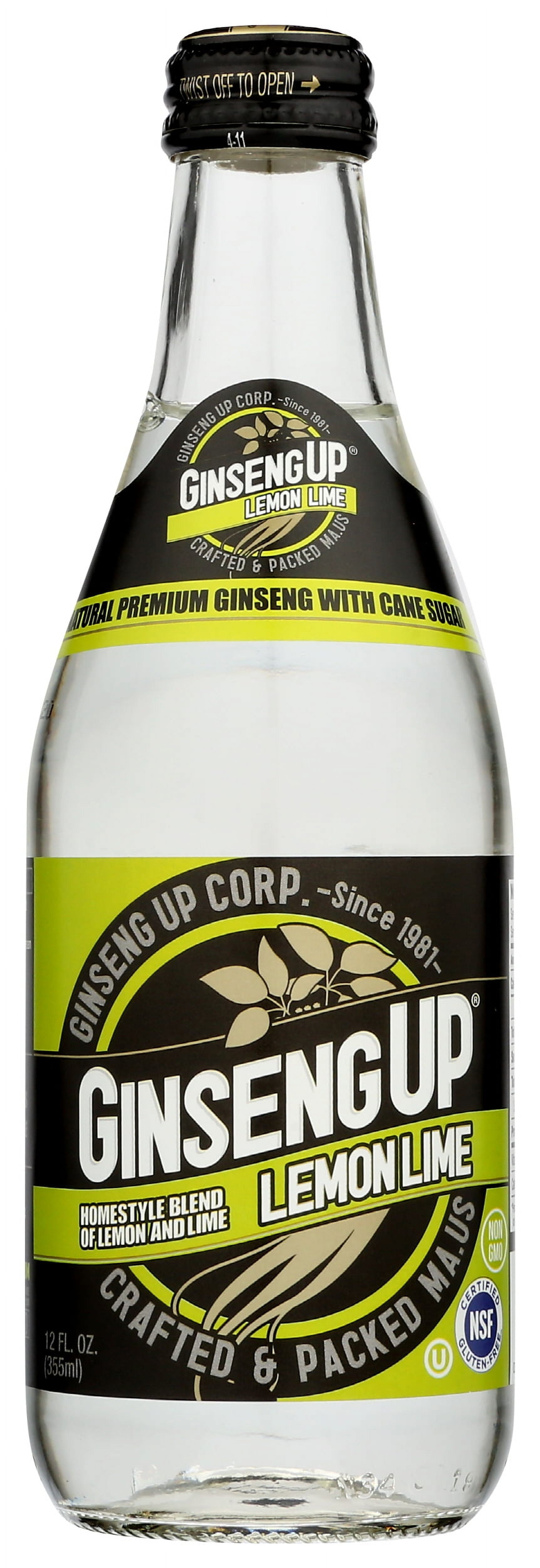 Pack of 24, Ginseng Up Lemon Lime, 12 fl oz - Walmart.com