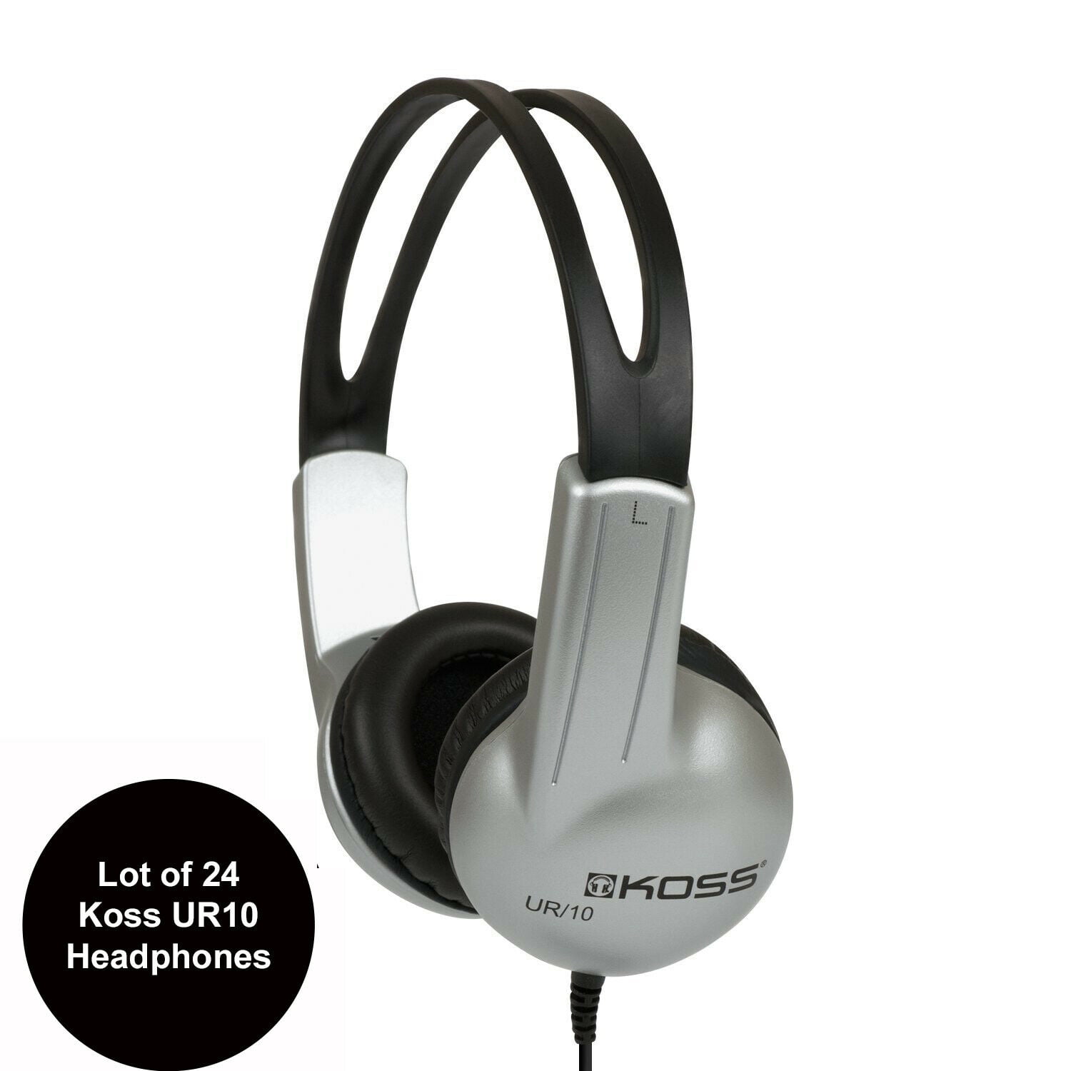 Pack of 24 Koss UR-10 Closed Ear Adjustable Stereo Headphones - Walmart.com