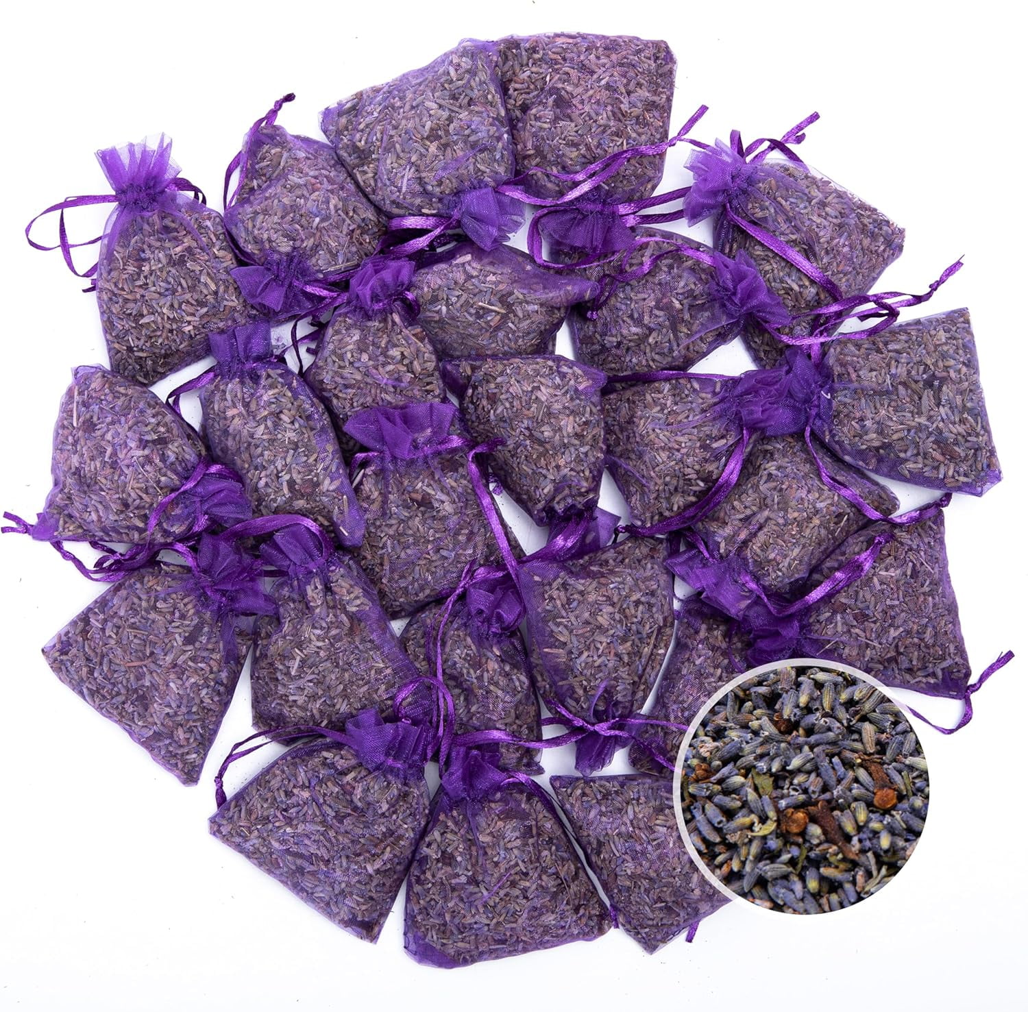Pack of 24 Lavender and Cloves Sachets for Clothes Storage, Home ...