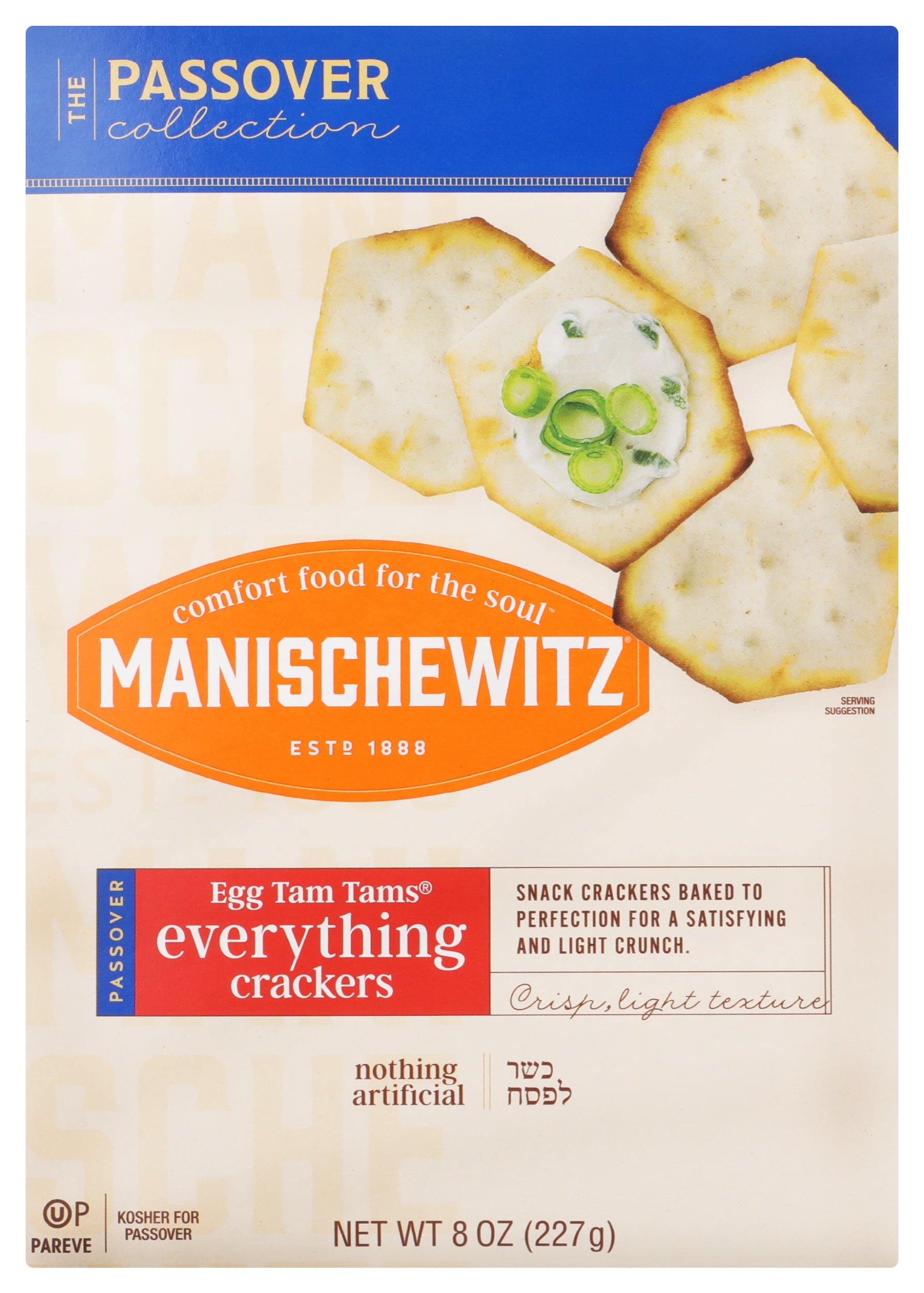 Pack of 24, Manischewitz Tam Tams Everything Crackers, 8 oz - Walmart.com