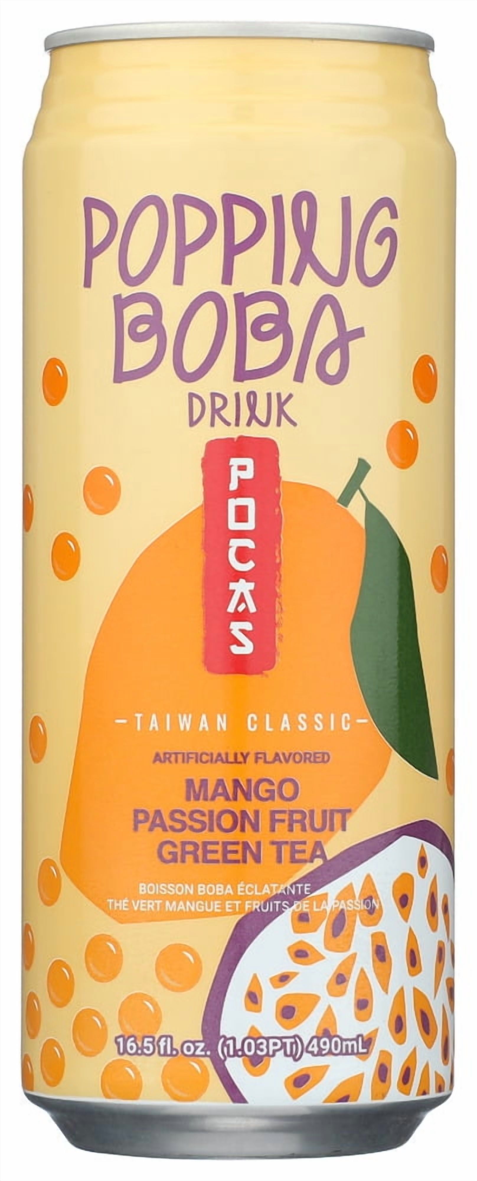 Pack of 24 Pocas Tea Boba Mango Passion Fruit 490ml - Walmart.com