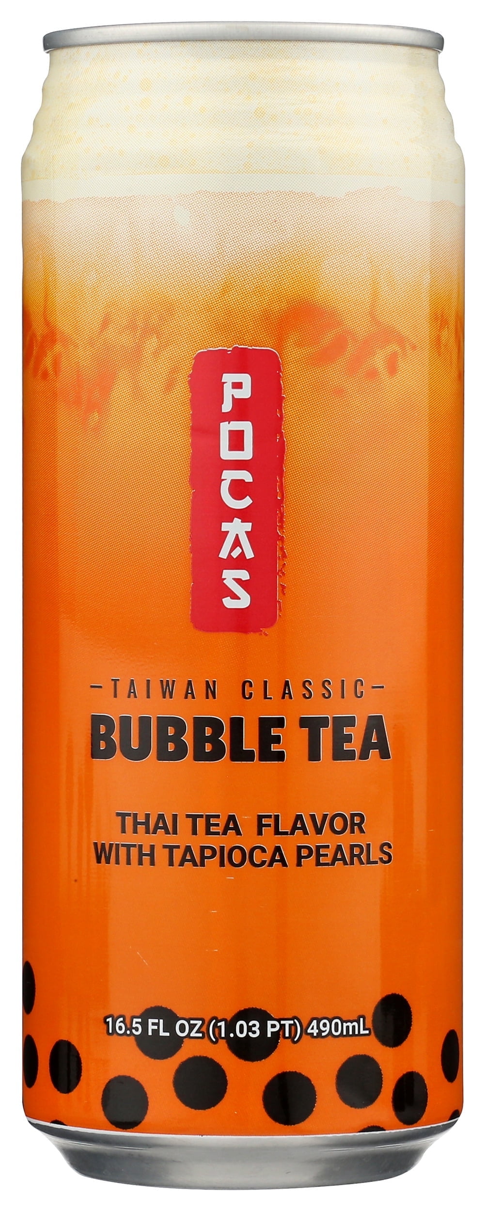 (Pack of 24) Pocas Thai Bubble Tea with Tapioca Pearls, 16.5 fl oz ...