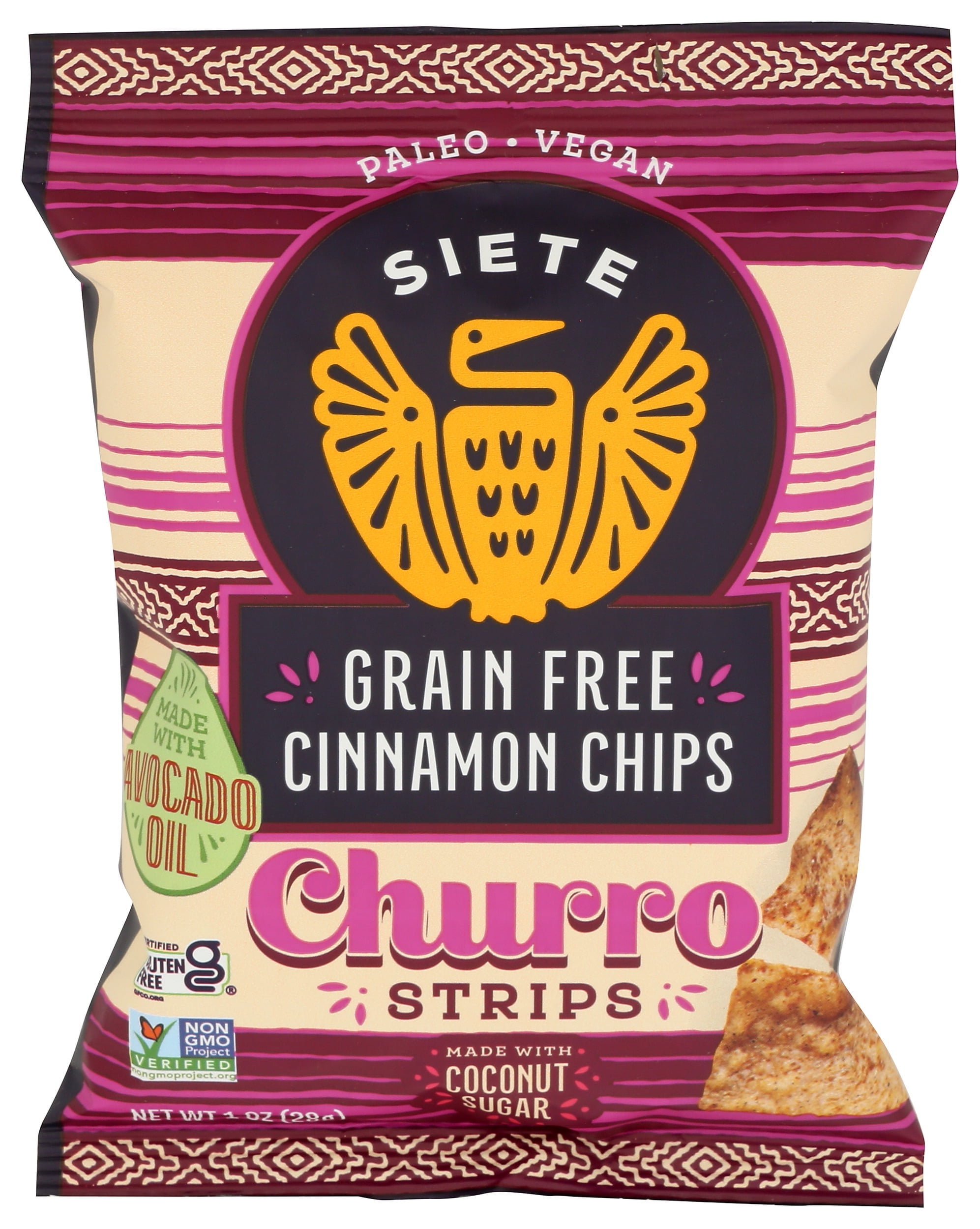(Pack of 24), Siete Grain Free Churro Strips, 1 oz - Walmart.com