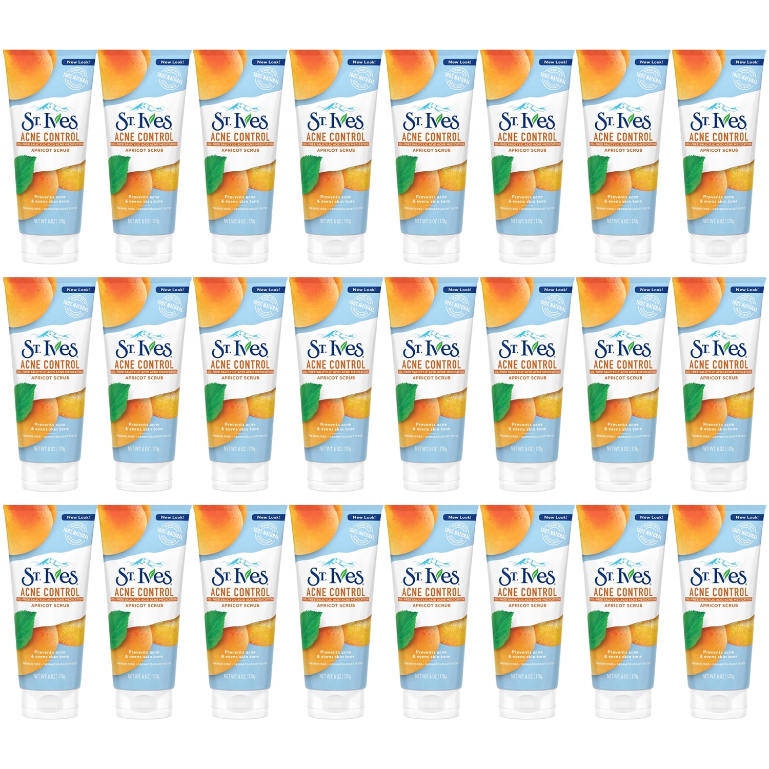 Pack of (24) St. Ives Apricot Scrub Blemish And Blackhead Control Oily ...