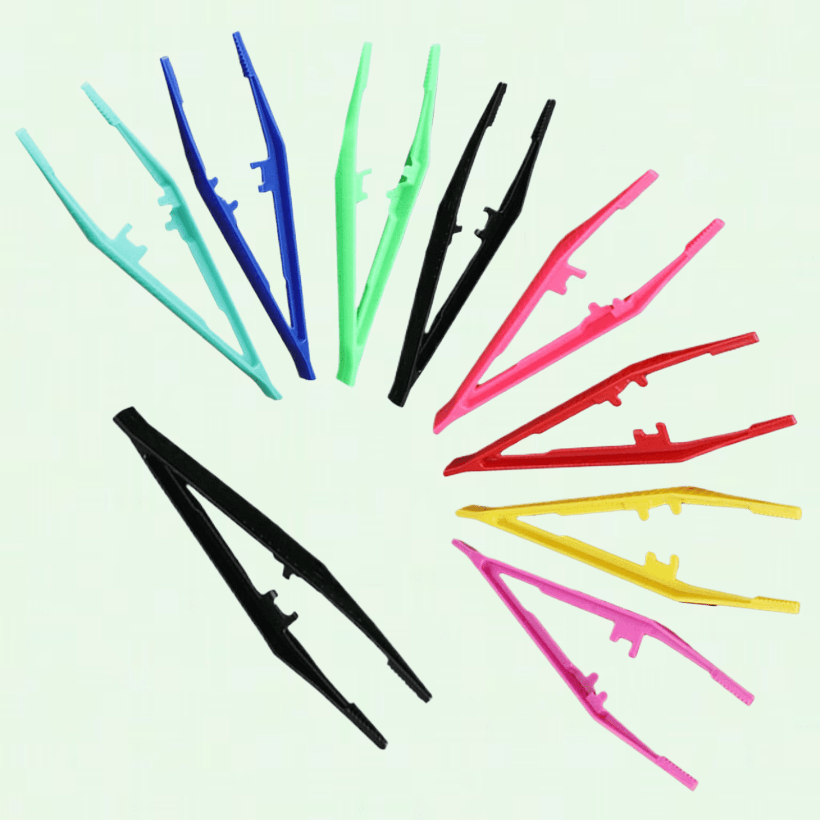 Pack of 24 Tweezers First Aid Disposable Plastic Tweezers Disposable ...