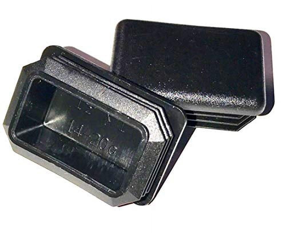 (Pack of 25) 1-1/2" x 1" Rectangular (14-20 Ga) Plastic LDPE End Caps ...