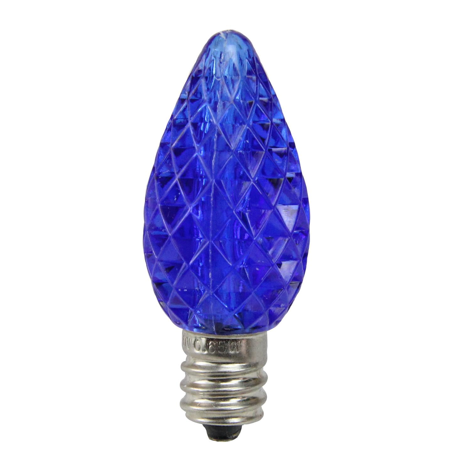 Pack of 25 Faceted C7 LED Blue Christmas Replacement Bulbs - Walmart.com