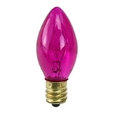 Pack of 25 Incandescent C7 Pink Christmas Replacement Bulbs - Walmart.com