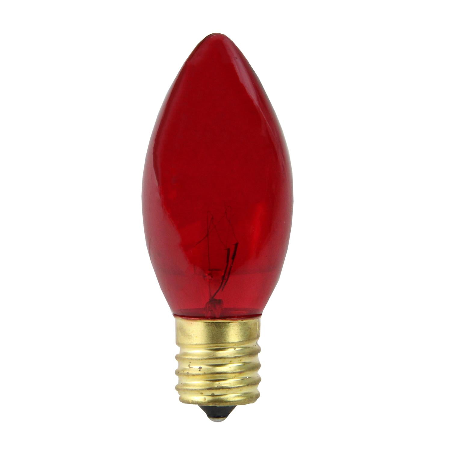 Pack of 25 Incandescent Red C9 Christmas Replacement Bulbs - Walmart.com