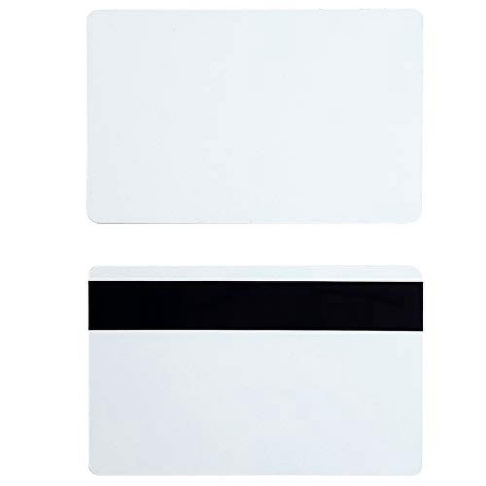 Pack of 250 Premium Graphic Quality White PVC w/HiCo 3 Track Mag Stripe ...