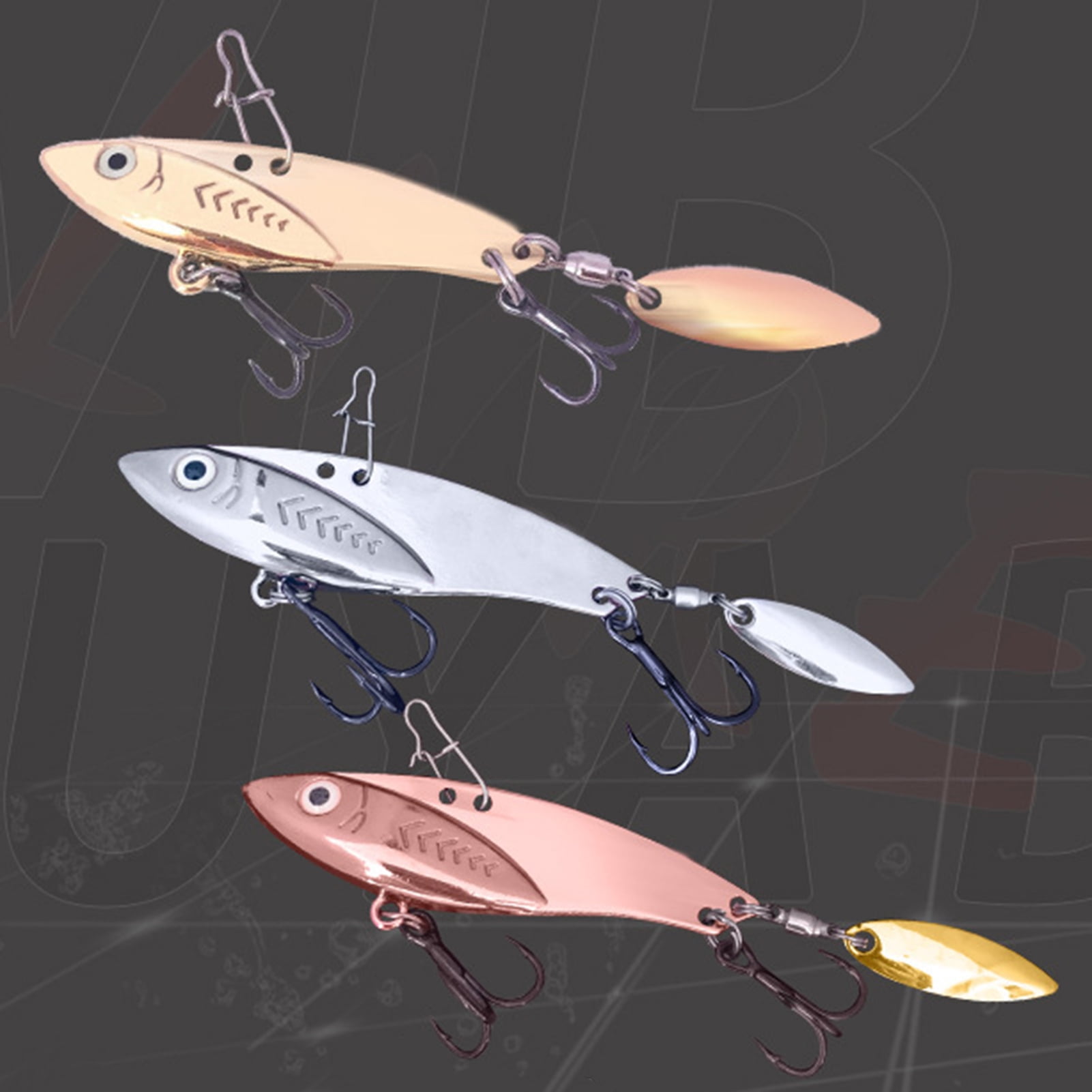 Pack of 3 14/20g New Design 3D Eyes Metal Vib Blade Lure Sinking ...