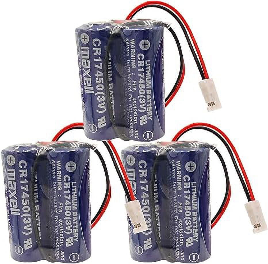(Pack of 3) 2600mAh 2CR17450-2WK27 / D80UB016170 3V Replacement PLC ...