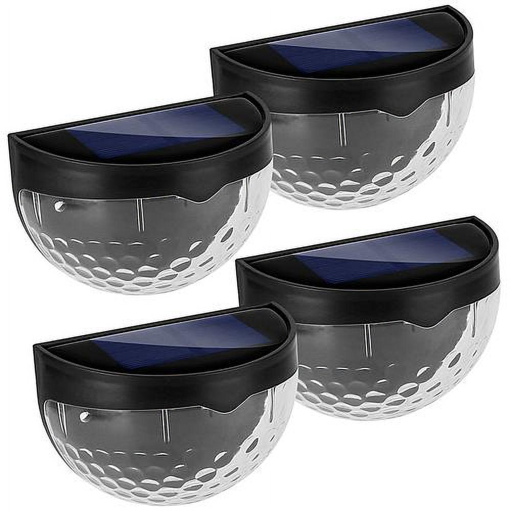[Pack of 3] 4Pcs Solar Fence Lights Outdoor Dusk To Dawn Sensor ...