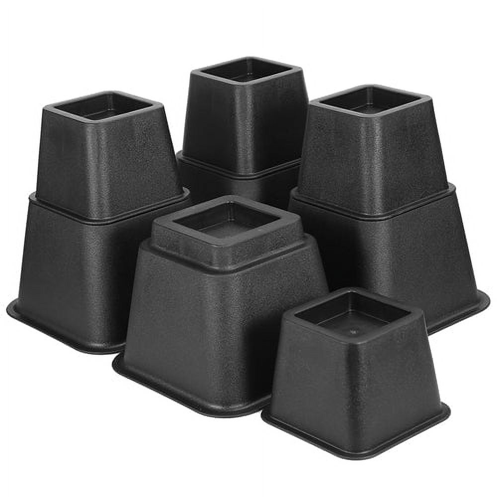 [Pack of 3] 8Pcs Furniture Risers 500kg 1100lbs Capacity Bed Lifters ...