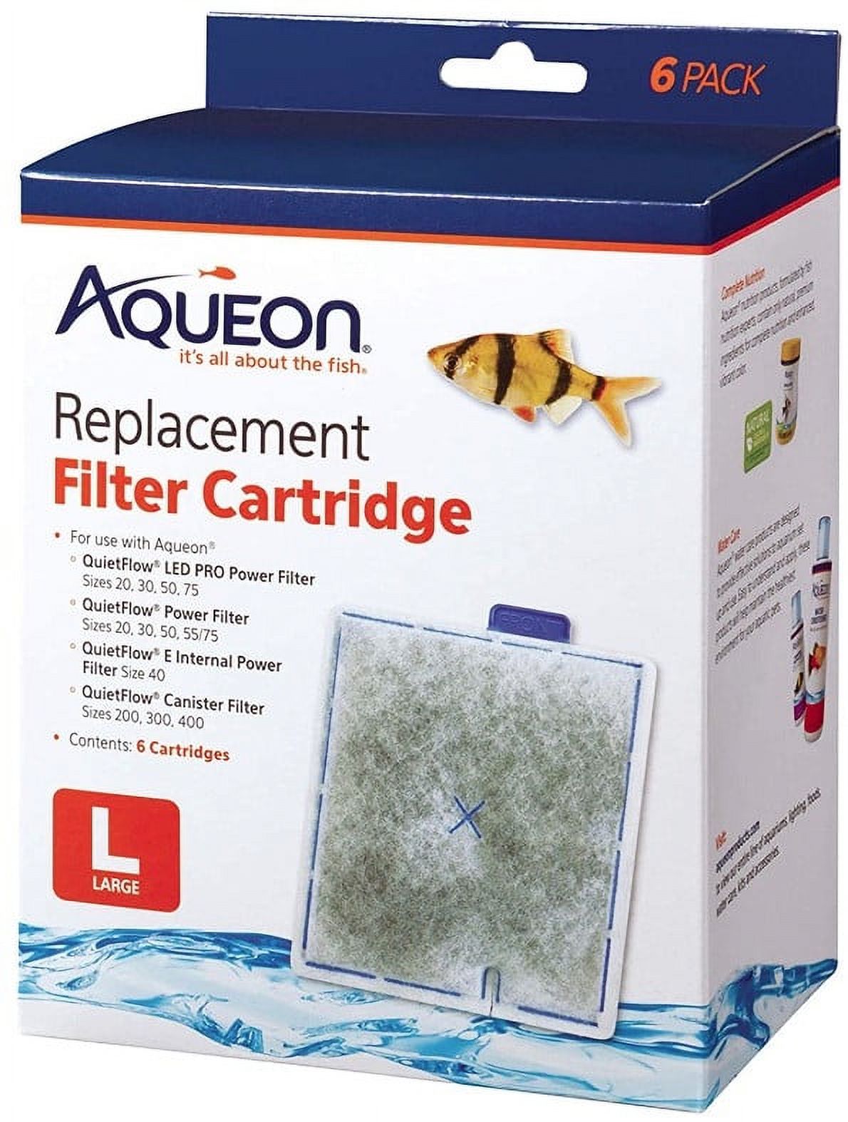 [Pack of 3] Aqueon QuietFlow Replacement Filter Cartridge Large 6 count - Walmart.com