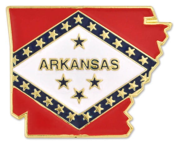Pack of 3 Arkansas Map Shaped Lapel Pins; Three Tie Pin Badges with ...