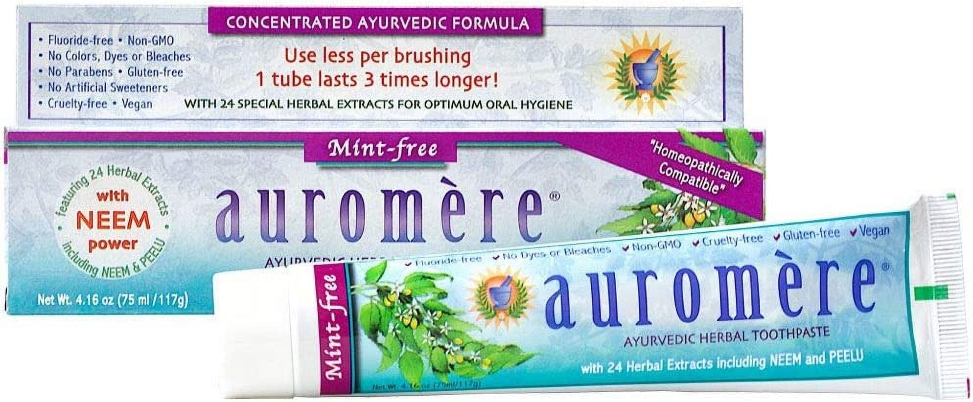 Pack of 3, Auromere Mint-Free Ayurvedic Toothpaste, 4.16 oz - Walmart.com