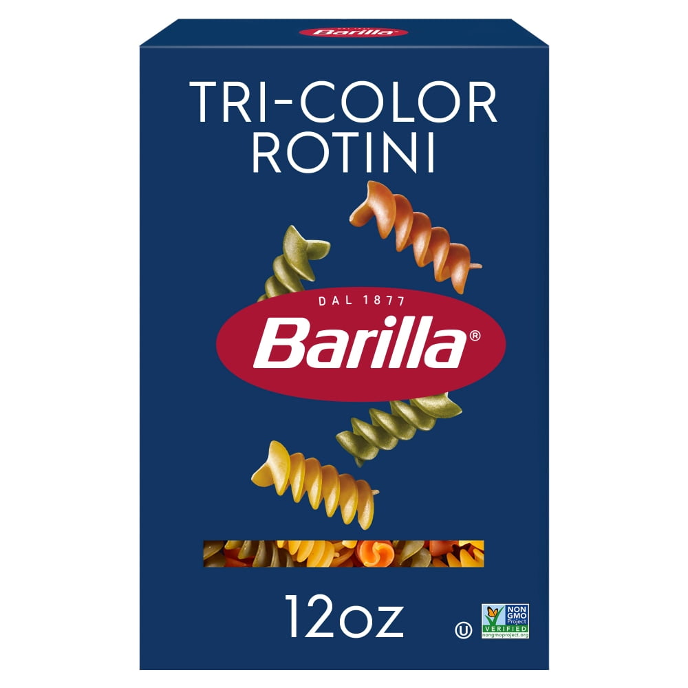 Pack of 3 Barilla Tri-Color Rotini pasta, Quality Non-GMO and Kosher ...
