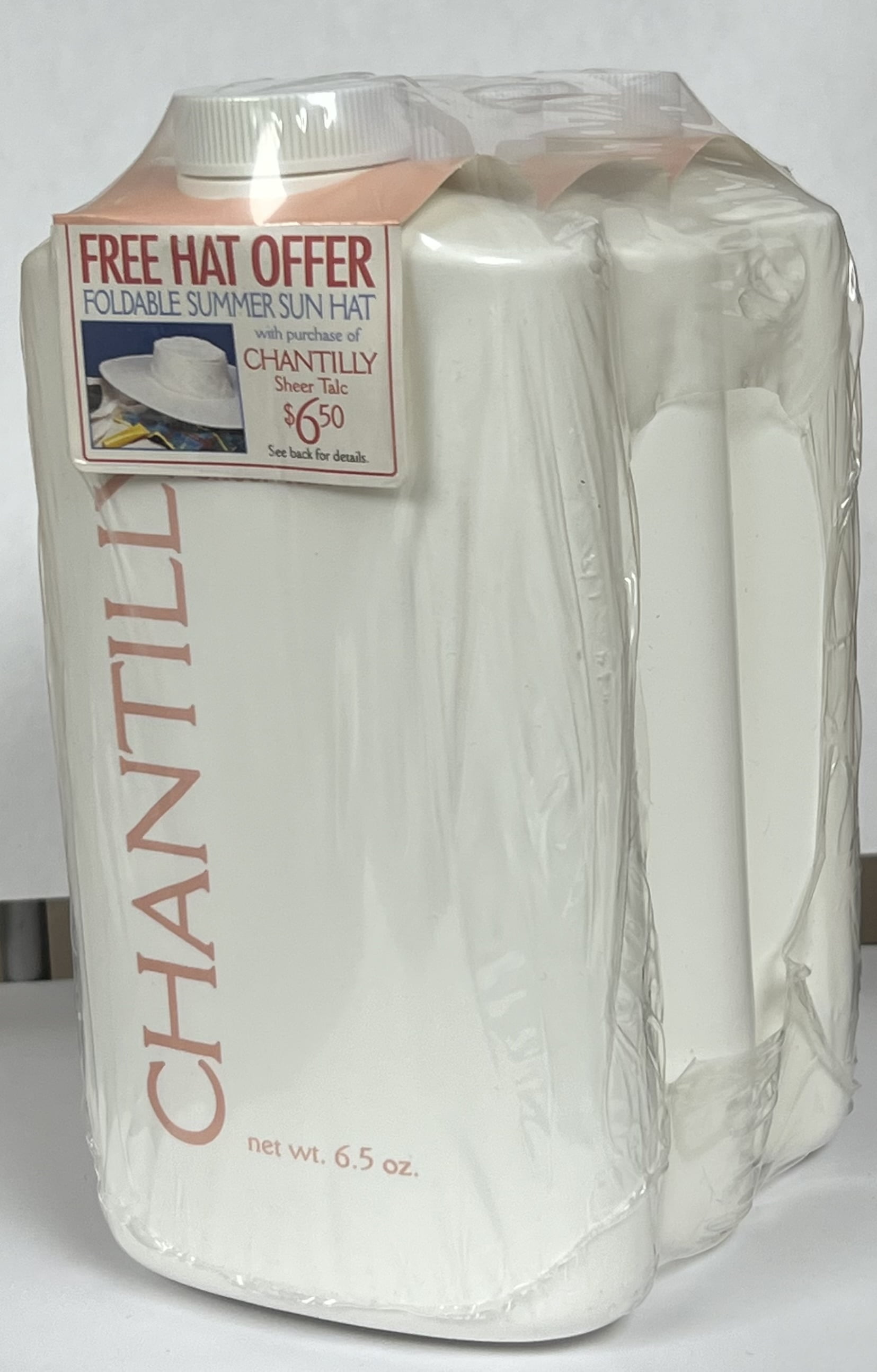 Pack of 3 Chantilly Sheet Talc 6.5 oz each sealed 90s with price tag of ...