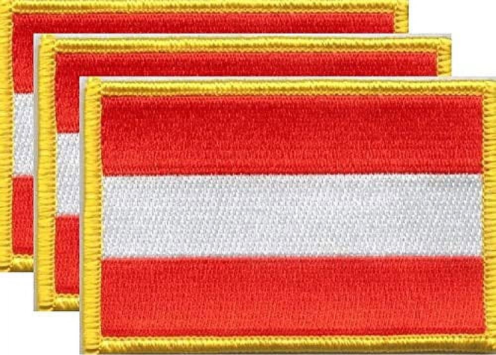 Pack of 3 Country Flag Patches 3.50" x 2.25", Three International ...