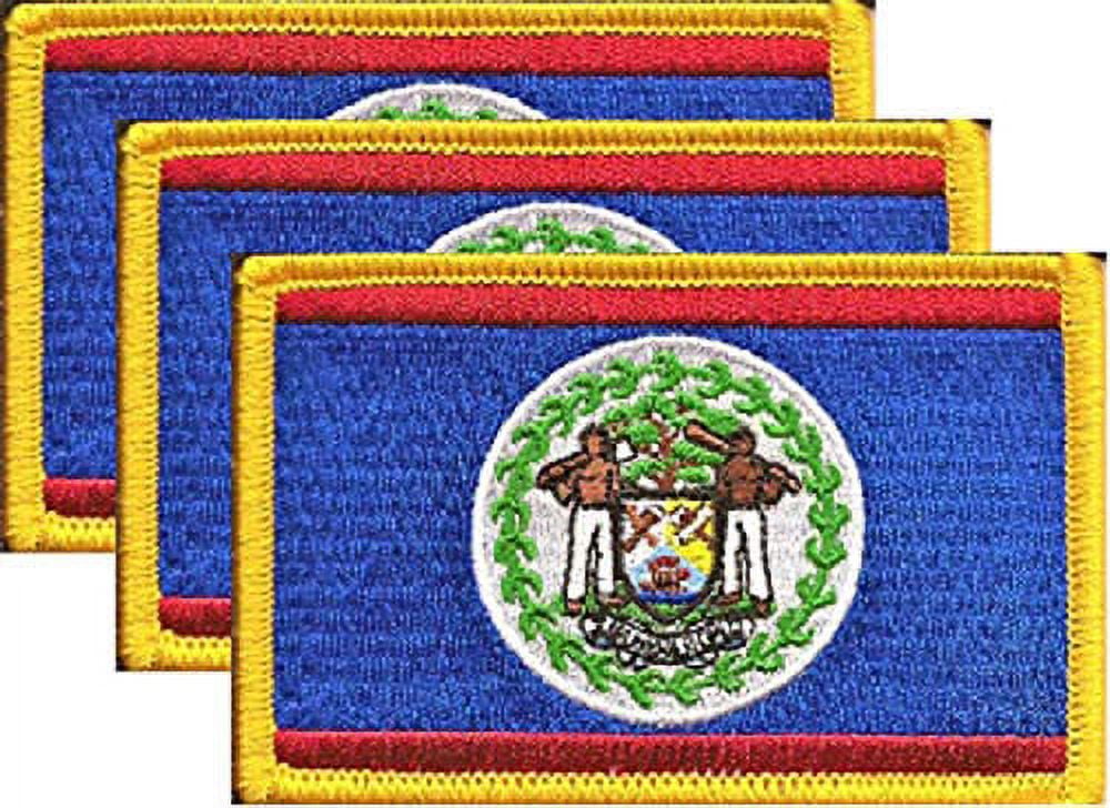 Pack of 3 Country Flag Patches 3.50" x 2.25", Three International ...