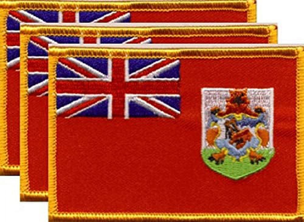 Pack of 3 Country Flag Patches 3.50" x 2.25", Three International ...