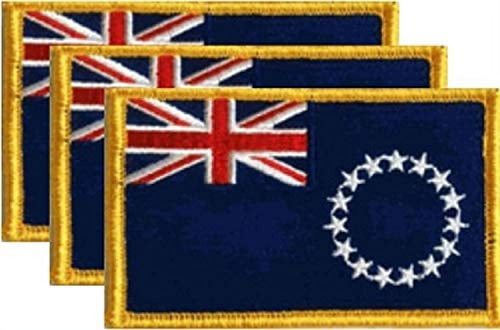 Pack of 3 Country Flag Patches 3.50" x 2.25", Three International ...