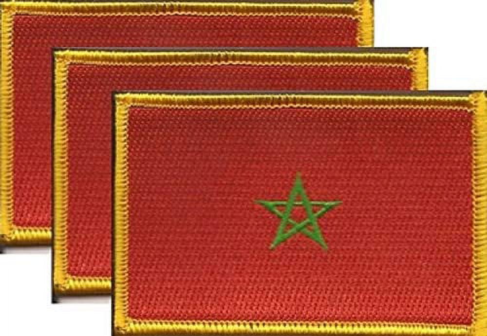 Pack of 3 Country Flag Patches 3.50" x 2.25", Three International ...